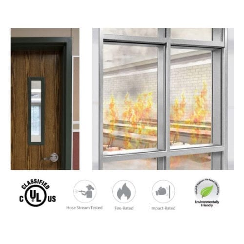 Pyran® Platinum F Fire-Rated Safety Glass, 90-Minute UL Labeled