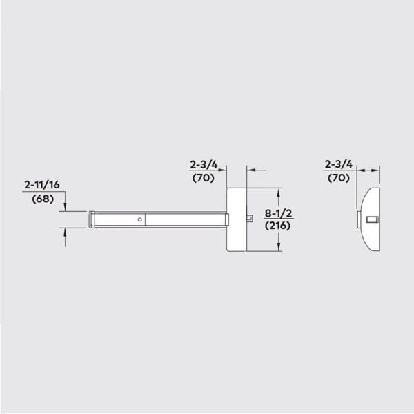 Dorma 9300/F9300 Heavy-Duty Panic Rim Exit Device - Exit Only